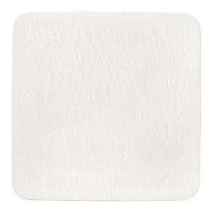 Villeroy & Boch 10-4240-2680 Manufacture Rock Blanc Square/Gourmet Serving, Luxurious Universal Plate Maoffrom Premium Porcelain, Dishwasher Safe, White, 32X32X1,5CM