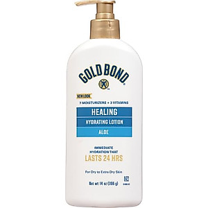 Gold Bond Healing Hydrating Lotion, 14 oz., With Aloe, Moisturizes, Immediate 24-Hour Hydration