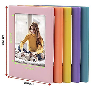 QUEEN3C 10 Pieces Colorful 3 Inch Mini Film Magnetic Photo Picture Frame, Mini Table Photo Frame, Fridge Magnetic Photo Frame. Compatible with Fujifilm Instax Mini, Small Polaroid Photos.