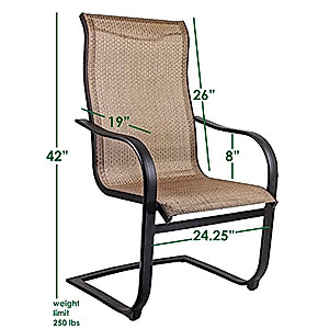 Patio Master Corp Outdoor Patio Bellevue Spring Chair 2 Count