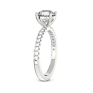 FRIENDLY DIAMONDS 2 Carat | IGI Certified Round Shape Lab Grown Diamond Engagement Ring | 14K Or 18K in White, Yellow Or Rose Gold | Nomi Classic Eternity Diamond Ring | FG-VS1-VS2 Quality