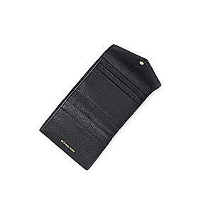 Michael Michael Kors Womens Mott Leather Slim Trifold Wallet Black Small