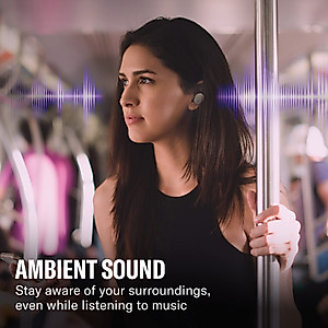 Yamaha TW-E5B True Wireless Earbuds, Bluetooth Headphones, Premium Sound, CVC Clear Voice Capture, Ambient Sound, IPX5 Water Resistant for Sport (Blue)