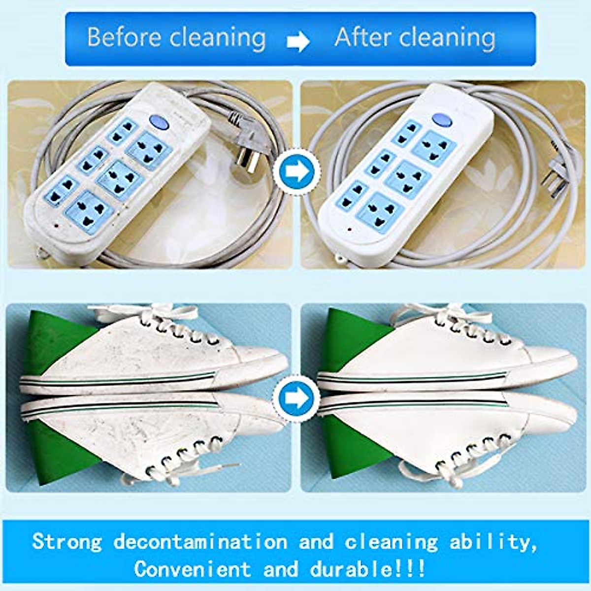 SmilePowo 100 Pack Magic Cleaning Sponges Eraser,Multi-Functional Premium Melamine Sponge Foam Cleaning Pads,Dish,Household Cleaning Sponge for Kitchen,Furniture,Bathroom(Universal Cleaner)