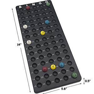 Yuanhe Bingo Board Ball Holder - for 3/5" Bingo Balls, Bingo Master Board Balls Tray Rack for Bingo Game, Great for Parties, Family Game Nights