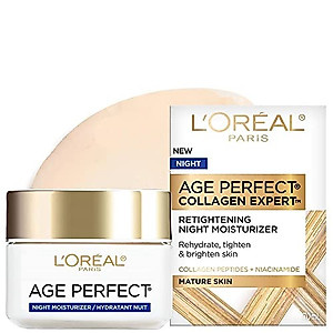 L'Oreal Paris Skin Care Age Perfect Night Cream, Anti-Aging Face Moisturizer With Soy Seed Proteins, 2.5 Oz