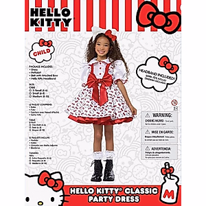 California Costumes Hello Kitty Classic Party Dress, Child Small, White/Red