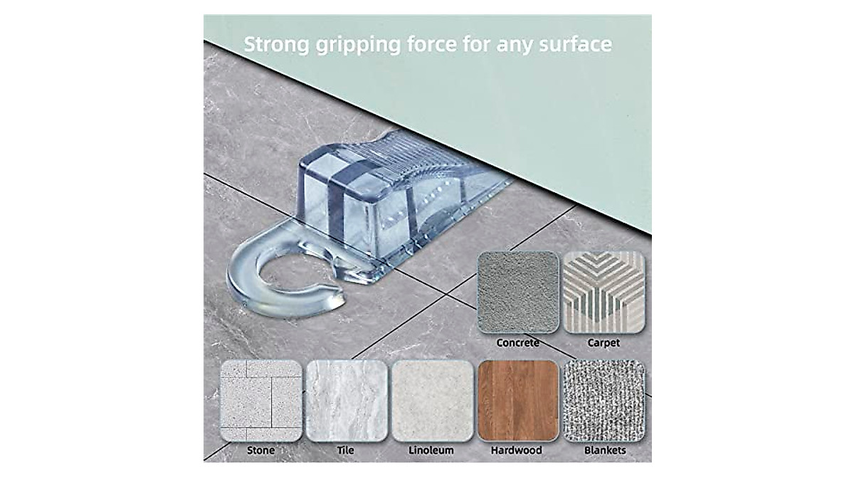 WAKAYOYO Heavy Duty Door Stopper 5-Pack for Carpet, Tile & Wood Floors