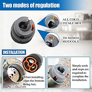 Generic RP50587 Single Handle Cartridge Valve Replacement for Various Delta Model Fit for Kitchen, Shower, Toiletsand and Lavatory Faucet Motion Cartridge., Gray