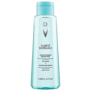 Vichy Pureté Thermale Perfecting Facial Toner, Alcohol Free Hydrating Toner for Face, with Glycerin, Gentle Skin Toner for Face, Face Toner for Sensitive Skin, Fragrance Free