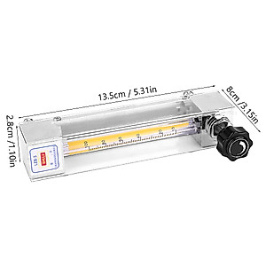 Tube Flowmeter, LZB-3 Glass Tube Liquid Flowmeter Water Flowmeter Instrument Used for Special Liquids Experiment Measuring (10-100mL/min)