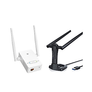 BrosTrend Universal WiFi to Ethernet Adapter, 300Mbps on 2.4GHz, WiFi to Wired Converter Wireless Bridge + BrosTrend Linux WiFi Adapter for Ubuntu, Mint, Kali, Debian, Lubuntu, Xubuntu, Mate