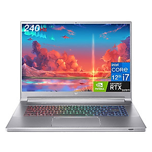 Acer Predator Triton Gaming Laptop 2023 Newest, 16" WQXGA IPS Display, Intel Core i7-12700H, GeForce RTX 3070 Ti, 64GB DDR5 RAM, 2TB SSD, Fingerprint, Wi-Fi 6E, Windows 11 Home, Bundle with JAWFOAL
