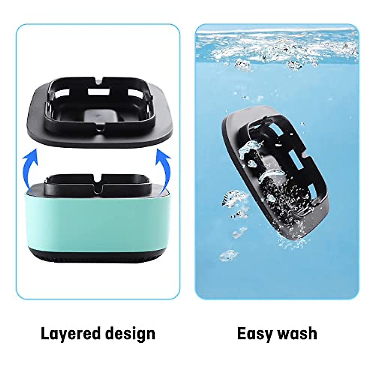 Rumia Smokeless Ashtrays for Cigarettes Indoor,2 in 1 Air Purifier Multifunctional Negative Ion Air Fresher for Home,Office,Outdoor-Green