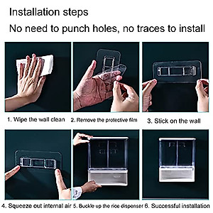 Rice Dispenser,Cereal Dispenser,Dry Food Dispenser, Rice Storage Container,Laundry room storage,Capacity Of 0.79 Gal, Suitable For Rice, Red Rice, Black Rice, Beans, Washing Powder And Dog And Cat Food