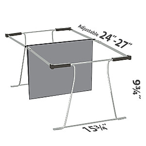 Officemate Universal Hanging File Frame, Letter and Legal Size, Rails 24 to 27, Steel, 1 Set (91966)