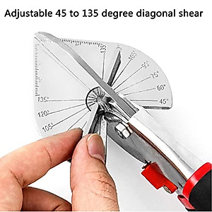 Wonglea Miter Shears,Multifunctional Quarter Round Cutting Tool,Mitre Shears,Shoe Molding Cutter for Wood,Angular Cutting Molding,Crafting with 2 Replacement Blades