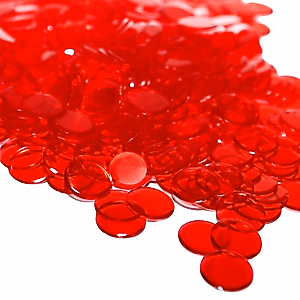 OTC Red Plastic Bingo Marker Chips 200 Pieces