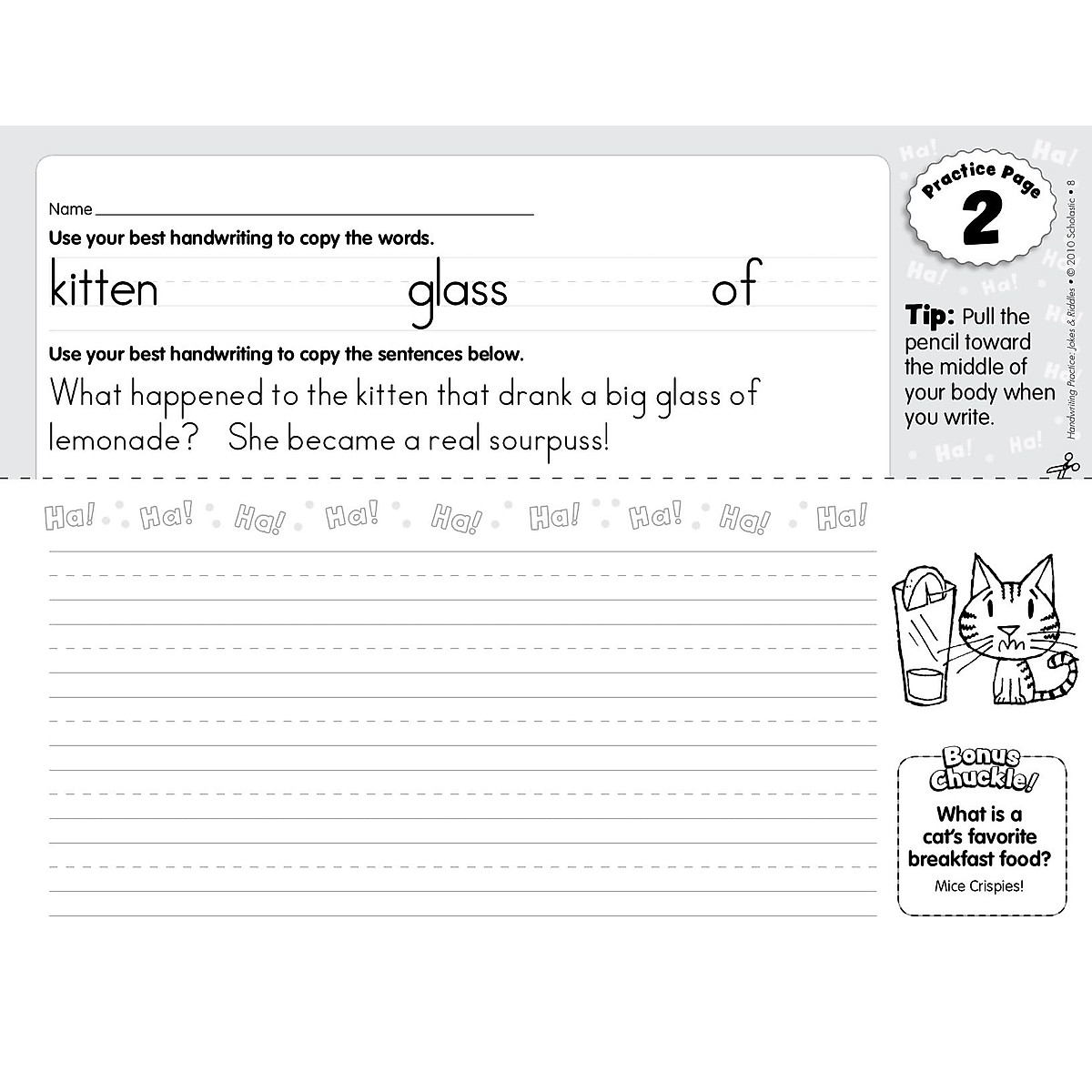 Handwriting Practice: Jokes & Riddles