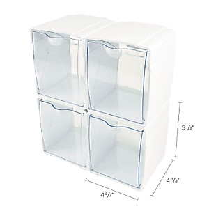 DEF421103 - Tilt Bin Interlocking 4-Bin Organizer
