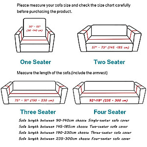 IMYOGI High Stretch Sofa Covers Couch Cover with Skirt Stretch Sofa Slipcover Durable Washable Stretchable Sofa Cover Furniture Protector Universal Sofa Cover -Blue-4 Seater(235-300cm)