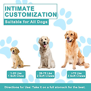 Pedode Hemp Calming Chews for Dogs - Anxiety Relief Dog Calming Treats 100% Natural Ingredients, 120 Chews, Duck Flavor