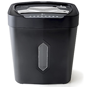 Aurora Anti-Jam 12-Sheet Crosscut Paper and Credit Card Shredder with 5.2-Gallon Wastebasket