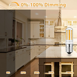 RuLEDne E17 LED Bulb Dimmable,4W Microwave Oven Bulb,Warm White 3000K,40W Incandescent Equivalent,Fit for Over Stove Appliance,4 Pack