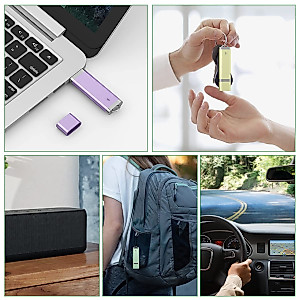 Aiibe 2GB 2G USB Flash Drive 5 Pack USB 2.0 Memory Stick Thumb Drives 2GB (5 Mixed Colors: Blue Green Yellow Pink Purple)