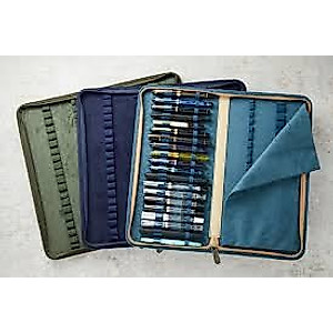Esterbrook Canvas Collection - 20 Pen Zipper Case - Tan