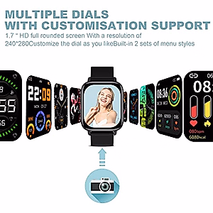 CODMETQL 2023 Smart Watch with Text and Bluetooth Call Receive/Dial Smart Watch for Android iOS Phone Compatible IP67 Waterproof Fitness Activity Tracker Watch Heart Rate Sleep Blood Pressure Monitor