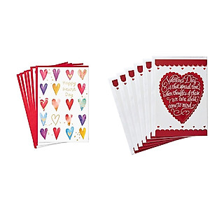 Hallmark Pack of Vintage Valentines Day Cards, Valentine Greetings (10 Valentine's Day Cards with Envelopes)