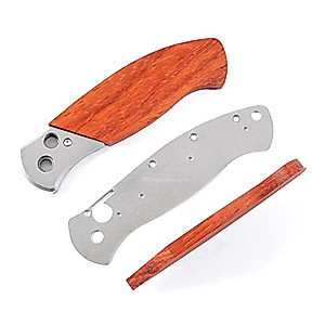 EZSMITH Knife Making Kit - DDR3BL - DIY Folding Knife Series - (Parts Kit) - (w/Pre-machined Padauk Handle Scales) - (Gift Boxed) - (USA Design) - (by KnifeKits)