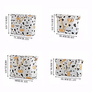 4Pcs Large Storage Bags, Storage Bins Closet Organizer Large-capacity Storage Bag With Handle Largecapacity Storage Bag Foldable Bucket For Quilt Blanket Suitcase Comforters Furniture Cover