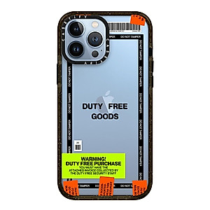 CASETiFY Impact iPhone 13 Pro Max Case [6.6ft Drop Protection] - Duty Free - Clear Black