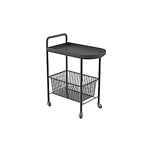 LIUJUN Kitchen Cart Storage Cart Simple Bedside Table Mini Mobile Coffee Table Storage Cart Kitchen Bathroom Cart (Color : D, Size : 1pcs)