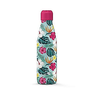 IDRINK® - Revolutionary thermal bottle, 2 walls, stainless steel bottle, 500 ML TROPICAL