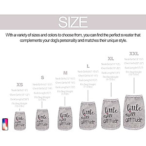 Personality-Packed Canine Attire: Soft, Lightweight Dog Clothes Featuring The Bold 'Little Miss Attitude' Slogan Print, Perfect for Small and Medium Dogs Rose Red Medium