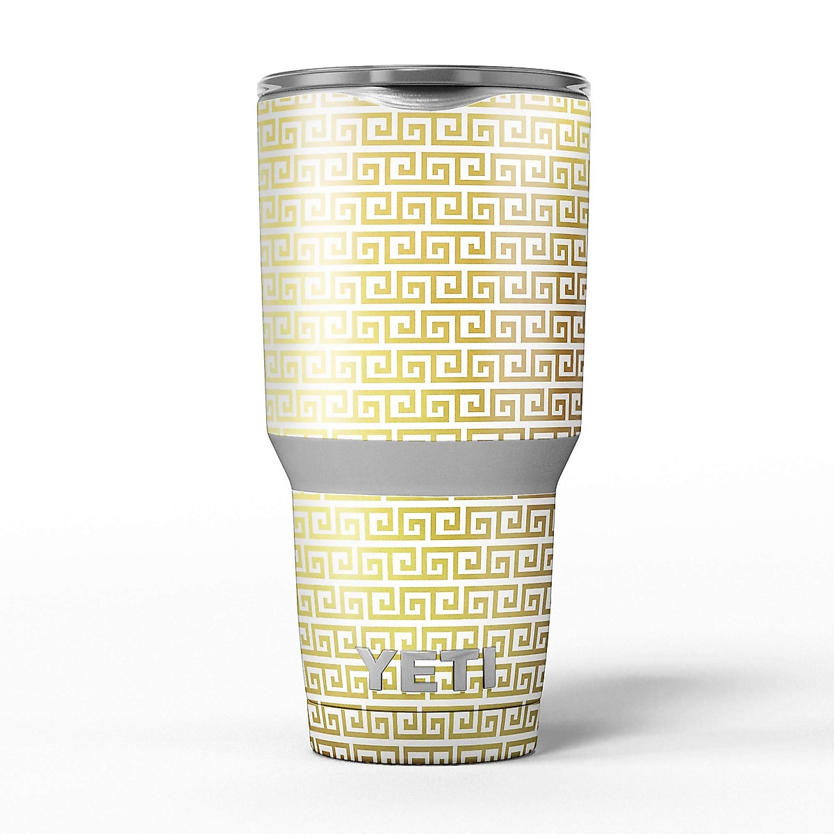 Design Skinz Golden Greek Pattern - Skin Decal Vinyl Wrap Kit Compatible with The Yeti Rambler Cooler Tumbler Cups