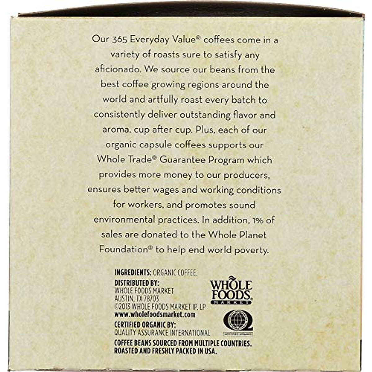 365 by Whole Foods Market, Coffee Breakfast Blend City Roast Pods Organic 12 Count, 4.6 Ounce (Packaging May Vary)