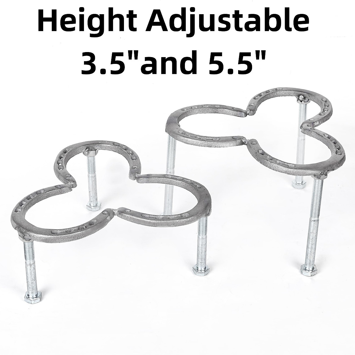 Desyeryamimi Camping Tripod,Campfire Tripod,Dutch Oven Tripod,Dutch Oven Table For Cooking-Steel Horseshoes,with Adjustable Height Legs- Ideal for Campfire Cooking and Cast Iron Dutch Oven(10"X 10")