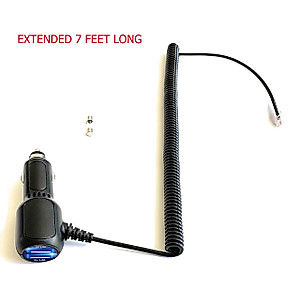 DCPOWER Coiled/Curled Power Cord Compatible Replacement for RADENSO XP Radar Detector