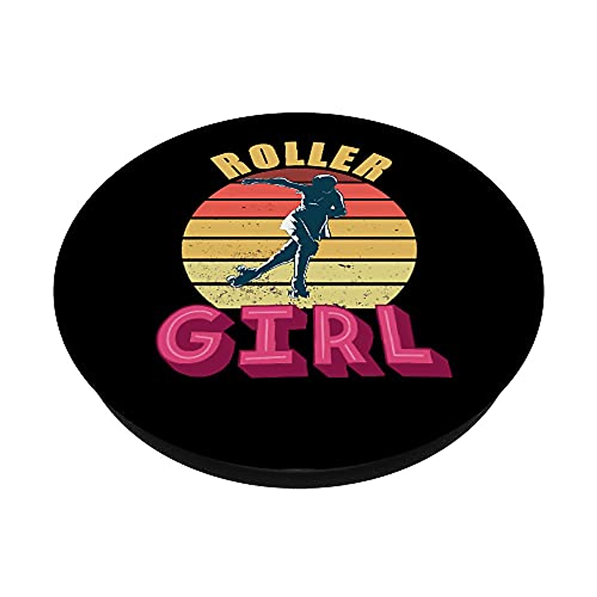Roller Girl Retro Vintage Skating 70s 80s Roller Derby Gift PopSockets Swappable PopGrip