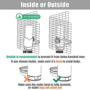 TOKAYIFE Pet Water Bottle for Cage Crate 26oz Automatic Feeding Water Dispenser for Dog Cat Rabbit (Blue, 26oz)