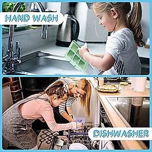 STARBRILLIANT Ice Cube Tray, Easy-Release Silicone Large Ice Moulds with Removeable LidsPerfect for Chilled DrinksFreezer, Baby Food, Whiskey and Cocktail, LFGB Certified (Set of 3(18 ice cubes))