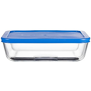 Klareware 3 Cup 6 Cup 11 Cup Rectangle Glass Food Storage Containers Stackable Meal Prep Lunch Bento or leftover salad bowls Dish w BPA Free Lids 6 Piece Multi Color Set