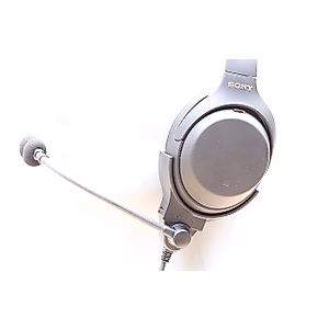 Crystal Mic Pro Lightning with TSOd Intricon Microphone. Compatible for Sony WH-1000XM3/4 ANR Headphones. Transforms Your Headphone into an ANR Aviation Headset