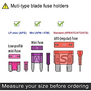 MuHize 9 Pack Fuse Taps - Upgraded Inline Add-A-Circuit Fuse Holder, Mini & Low Profile for 12V Cars, RVs