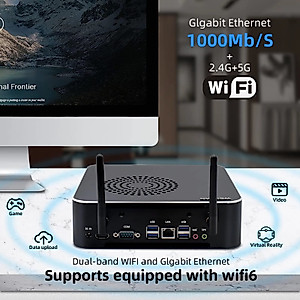 Mini Gaming PC, Windows 11 Pro Mini Computers, Core i7-11700 64 GB DDR4+1TB NVMe SSD+2TB HDD Mini Desktop Computer 4*USB3.0 4*USB2.0 Support WiFi6 BT 5.2 Business, Home, School Small Computer PC