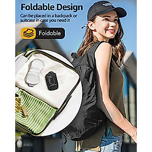 MULISOFT 30L Foldable Hiking Backpack, Lightwight Camping Backpack For Men & Women, Water-resistant Travel Daypack, Multifunctional Black Backpack For Cycling Outdoor Sports